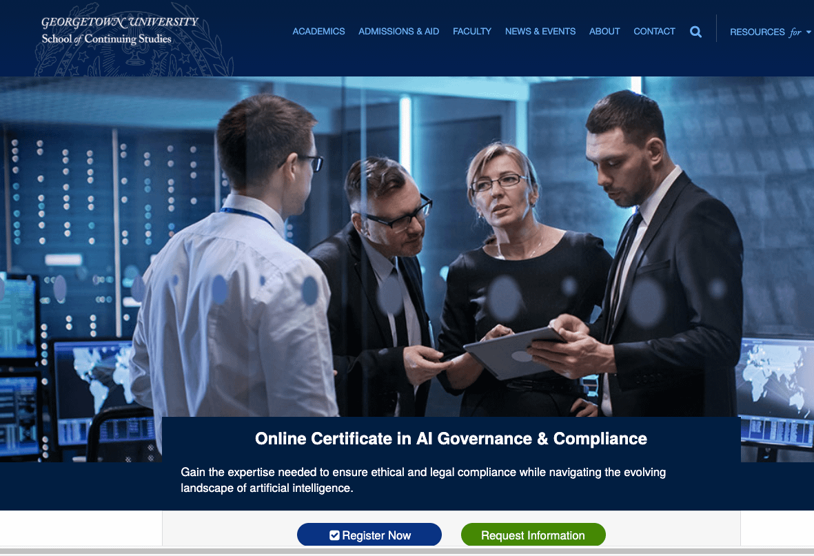 AI Governance & Compliance Certificate - Georgetown University - AI ...